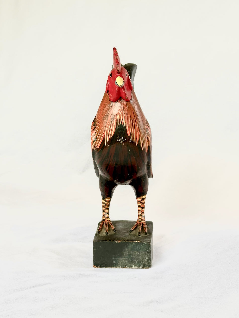 Hand-painted Wooden Rooster – Moodbeli